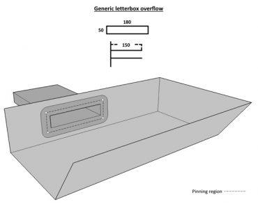 Bespoke moulded letterbox overflow