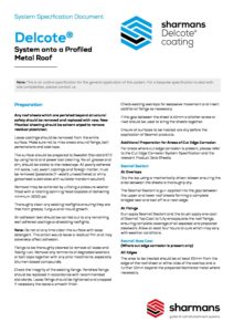 Delcote Metal Roof System Specification Document